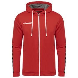 Hummel Sportsweatjacke 'Authentic' Herren Gr&ouml;&szlig;e XXXL silbergrau / feuerrot / schwarz / wei&szlig;