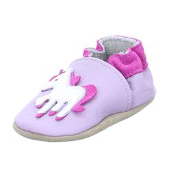 Beck Hausschuh 'Einhorn' M&auml;dchen Gr&ouml;&szlig;e 16/16.5 helllila / pink / wei&szlig;