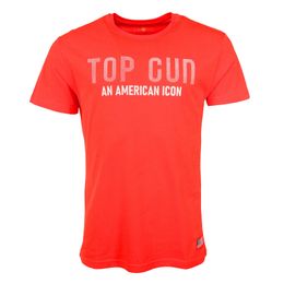 Top Gun T-Shirt Herren Gr&ouml;&szlig;e S hellrot / wei&szlig;