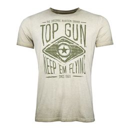 Top Gun T-Shirt 'Growl' Herren Gr&ouml;&szlig;e XXXL beigemeliert / oliv