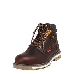 Dockers by Gerli Schn&uuml;rboots Herren Gr&ouml;&szlig;e 46 kastanienbraun / dunkelbraun / rot