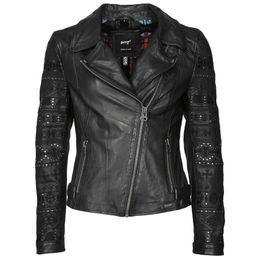 Maze Lederjacke 'Tuba' Damen Gr&ouml;&szlig;e L schwarz Sommerjacke