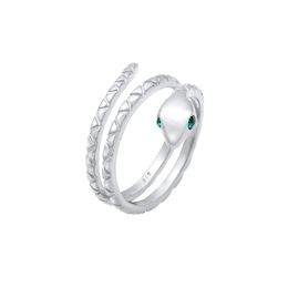Elli Ring 'Pinky' Damen Gr&ouml;&szlig;e 58 gr&uuml;n / silber