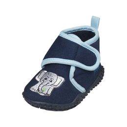 Playshoes Hausschuh 'Elefant' Jungen Gr&ouml;&szlig;e 26.5 marine / hellblau / hellgrau