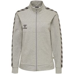 Hummel Athletic Jacket 'Move Classic' female size XXL mottled grey / Black