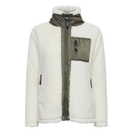 oxmo Fleecejacke Damen Gr&ouml;&szlig;e S oliv / wei&szlig;