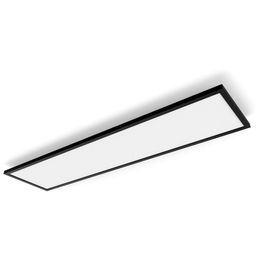 PHILIPS Hue Led-Deckenleuchte Aurelle, Schwarz, Metall, 120x30x4.6 cm, Smartphone-Steuerung, Lampen & Leuchten, Innenbeleuchtung, Leuchten nach R&auml;umen, Schlafzimmerlampen