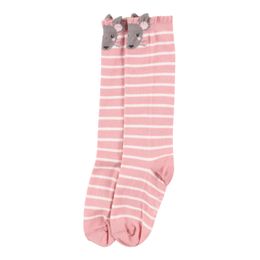 Ewers Socken M&auml;dchen Gr&ouml;&szlig;e 16/17 grau / rosa / wei&szlig;