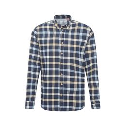 Kronstadt Button Up Shirt 'Dean' male size L Ecru / Navy / Light blue / White