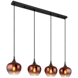 Collett's Monde H&auml;ngeleuchte, Schwarz, Kupfer, Metall, Glas, 18x120x100 cm, Lampen & Leuchten, Innenbeleuchtung, H&auml;ngelampen, Pendelleuchten