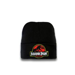 logoshirt Strickm&uuml;tze 'Jurassic Park' Herren Gr&ouml;&szlig;e 55/60 rot / schwarz / wei&szlig;