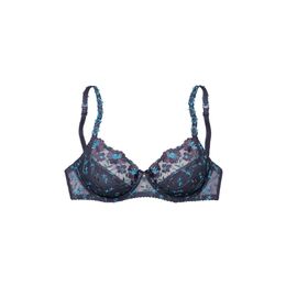 Nuance By Lascana B&uuml;gel-BH Damen Gr&ouml;&szlig;e 75 navy / t&uuml;rkis / lila