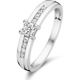 Isabel Bernard Ring Damen Gr&ouml;&szlig;e 52 silber / transparent