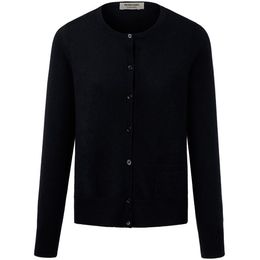 Peter Hahn - Strickjacke aus 100% Premium-Kaschmir, schwarz, Gr. 40 / M - Kaschmir