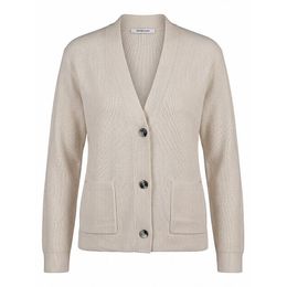 Peter Hahn - Strickjacke, weiss, Gr. 50 / XL - Schurwolle