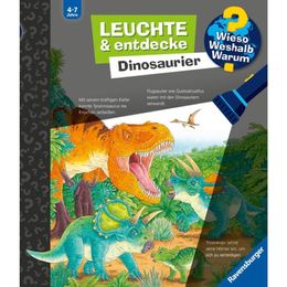 RAVENSBURGER VERLAG Wieso? Weshalb? Warum? Leuchte und entdecke: Dinosaurier (Taschenlampen-Buch mit...