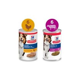 Hill's Hill's Science Plan Nassfutter Hund, Mature Adult 7+, Huhn und Rind 12x370 g