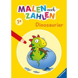 RAVENSBURGER VERLAG Malen nach Zahlen ab 3 Jahren: Dinosaurier