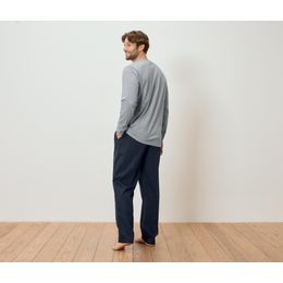 Tchibo - Pyjama-Set mit gewebter Hose - Herren - Gr. S - grau