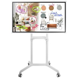 Samsung Flip WM55FX Flipchart 138,7 cm 55 Zoll inkl. Neomounts NS-M1250 Rollwagen rotierbar