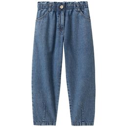 Topolino M&auml;dchen Paperbag-Jeans mit Used-Waschung