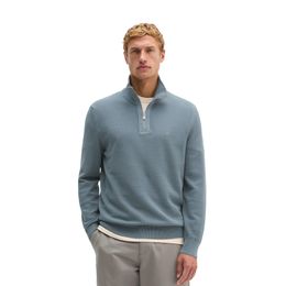 Marc O'Polo MARC O'POLO Herren Troyer "aus Bio-Baumwoll-Piqu&eacute;", blau, Gr. S, unifarben, Obermaterial: 100% Baumwolle, Pullover