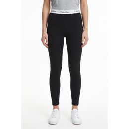 Damen Leggings "RIB LEGGING", Calvin Klein Underwear, Gr. XS, schwarz, Web, Obermaterial: 96% Baumwolle, 4% Elasthan, unifarben, Hosen, Regular fit
