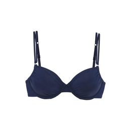 s.Oliver B&uuml;gel-Bikini-Top 'Beverly' blau Gr. 40 Cup D. Mit Zierringe. Mit B&uuml;gel. Nachhaltig.