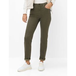 Brax Damen 5-Pocket-Hose "Style CAROLA"khaki, Gr. 50, Web, 40% Lyocell, 28% Modal, 17% Baumwolle, 12% Elastomultiester, 3% Elasthan, Hosen