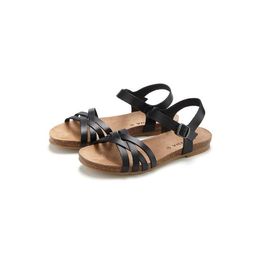 Lascana Sandale 'Sandalette, Sommerschuh, offener Schuh,' schwarz Gr. 40 f&uuml;r Damen