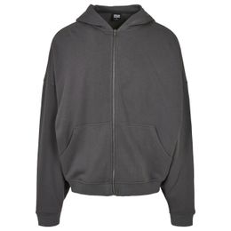 Urban Classics Herren Sweatjacke "Urban Classics Herren 90's Zip Hoody"schwarzshadow, Gr. 5XL, unifarben, 65% Baumwolle, 35% Polyester, Sweatjacken
