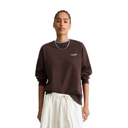 Marc O'Polo Damen Sweatshirt "aus softem French Terry"burnt aubergine, Gr. L, MARC O'POLO DENIM, unifarben, Obermaterial: 100% Baumwolle, Sweatshirts