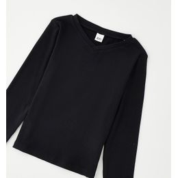 IDO M&auml;dchen T-Shirt "GIRL SWEATER"schwarz, Gr. 140, 78% Viskose, 19% Polyester, 3% Elasthan, Shirts