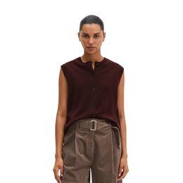 Marc O'Polo MARC O'POLO Damen Strickweste "aus flauschiger Lambswool"schwarz cherry, Gr. S, unifarben, Obermaterial: 100% Schurwolle, Westen