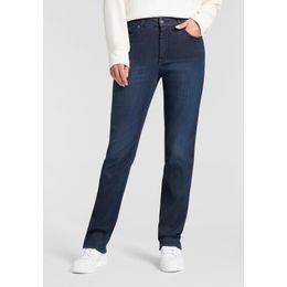 MAC Damen Slim-fit-Jeans "MELANIE", blau, Gr. 42, unifarben, Denim/Jeans, Obermaterial: 90% Baumwolle, 8% Polyester, 2% Elasthan, Jeans, mit Stretch,