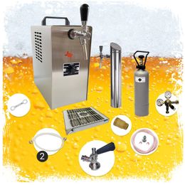 ich-zapfe Untertheken Komplett Set - Zapfanlage JET 30 Bierkoffer, Bierzapfanlage, Durchlaufk&uuml;hler 1-leitig Trockenk&uuml;hler, bis zu 35 Liter/h