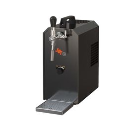 ich-zapfe Komplett Set - Zapfanlage JET 30 Bierkoffer, Bierzapfanlage, Durchlaufk&uuml;hler 1-leitig Trockenk&uuml;hler, bis zu 35 Liter/h mit Holzfass, Reinigungsset f&uuml;r