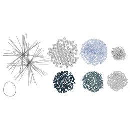 buttinette Drahtsterne-Set, blau-silber, 10 St&uuml;ck