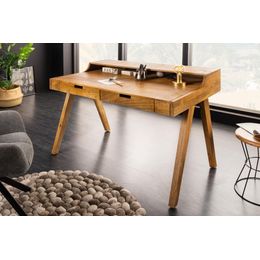 Riess Ambiente Massiver Sekret&auml;r MONSOON 120cm Mangoholz Schreibtisch Riess-Ambiente Kolonial Natur