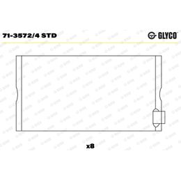 GLYCO Pleuellager 7135724std f&uuml;r Mercedes