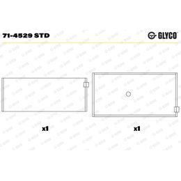 GLYCO Pleuellager 714529std f&uuml;r MAN