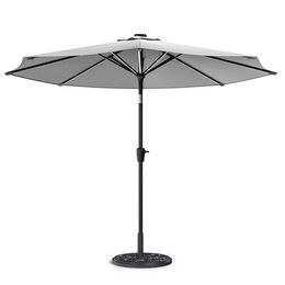 Livingandhome Sonnenschirm, Grau, Metall, 300x240 cm, Sonnen- & Sichtschutz, Sonnenschirme, Ampelschirme
