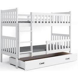 Interbeds Etagenbett, Wei&szlig;, Holz, Kiefer, Rechteckig, 90x200 cm, Kinder- & Jugendzimmer, Kinderm&ouml;bel, Kinderbetten, Etagenbetten