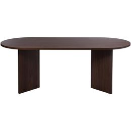Selsey Esstisch, Nussbaum, Holzwerkstoff, 6-Sitzer, Oval,Oval, 90x75x204 cm, Esszimmer, Tische, Esstische