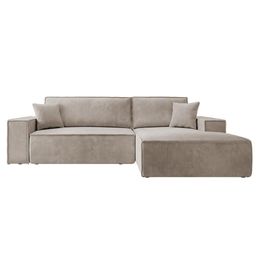 Selsey Ecksofa, Beige, Textil, L-Form, 267x167 cm, Wohnzimmer, Sofas & Couches, Wohnlandschaften, Ecksofas