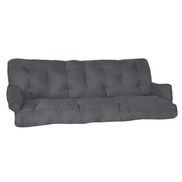 Beautissu Auflage, Graphit, Textil, 50x8x180 cm, Outdoor-Kissen