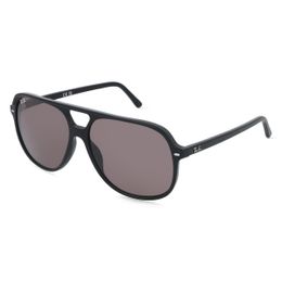 Ray-Ban RB2198 BILL | Unisex-Sonnenbrille | Fassung: Vollrand, Quadratisch, Acetat, Schwarz | Glasfarbe: Violett