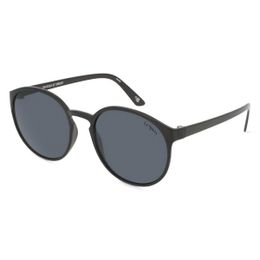 Le Specs SWIZZLE | Unisex-Sonnenbrille | Fassung: Vollrand, Rund, Kunststoff, Grau Dunkel | Glasfarbe: Grau