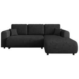 Xora Ecksofa, Anthrazit, Kunststoff, 3-Sitzer, F&uuml;llung: Schaumstoffflocken, seitenverkehrt montierbar, L-Form, 260x200 cm, Stoffauswahl, Liegefunktion, Schlafen auf Sitzh&ouml;he, haustierfreundlicher Bezug, Wohnzimmer, Sofas & Couches, Wohnlandschaften, Ecksofas mit Schlaffunktion