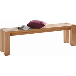 CARRYHOME Sitzbank, Kernbuche, Holz, Kernbuche, massiv, 2-3-Sitzer, 160x45x35 cm, abwischbar, Esszimmer, B&auml;nke, Sitzb&auml;nke